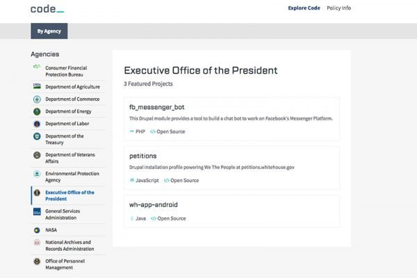 Freie Software: Auf code.gov stehen die ersten Open-Source-Projekte